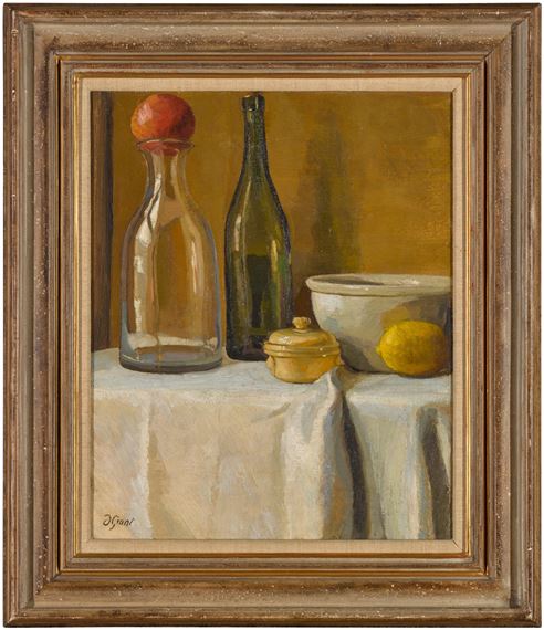 Duncan Grant | Still Life with Bottles and Lemon (1902 - 1909) | MutualArt