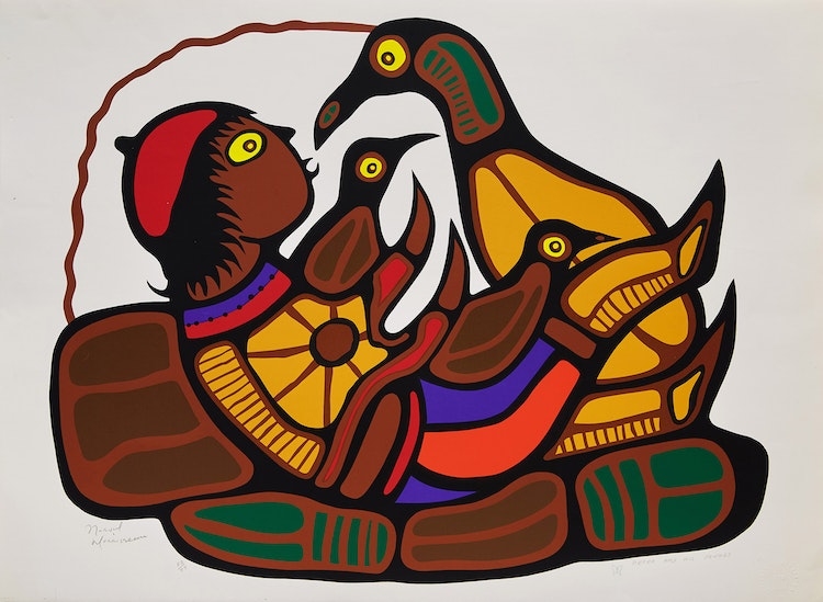 Norval Morrisseau | Peter and His Friends | MutualArt
