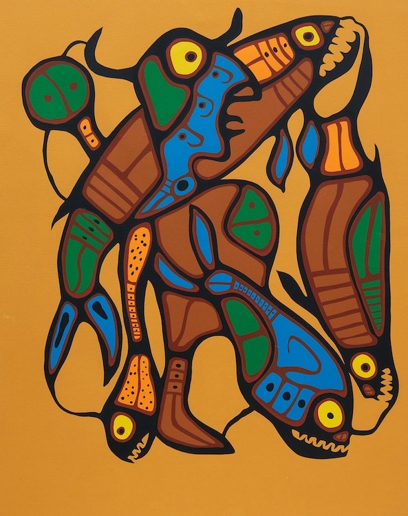 Norval Morrisseau | Metamorphosis - Man into Fish | MutualArt