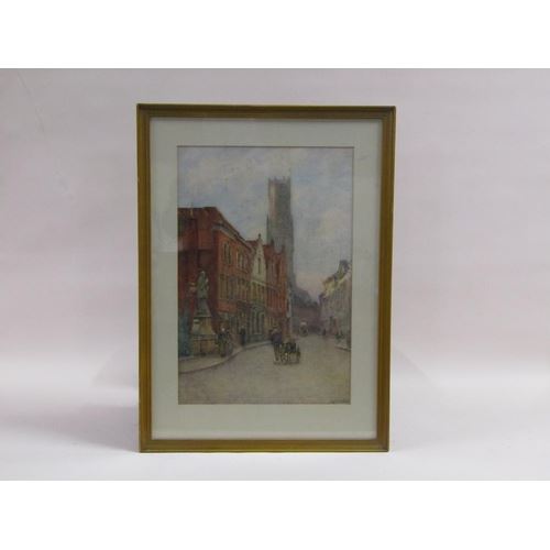 Arthur George Bell | A street scene in Bruges | MutualArt