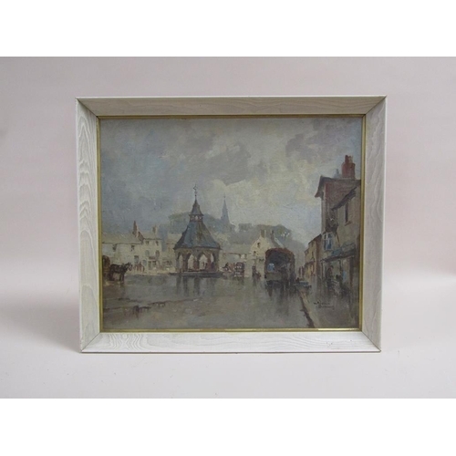 William Benner | A rainy day at Bingham Marketplace | MutualArt