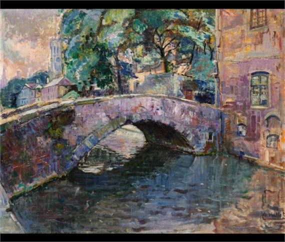 Andre Hallet | Pont à Bruges | MutualArt