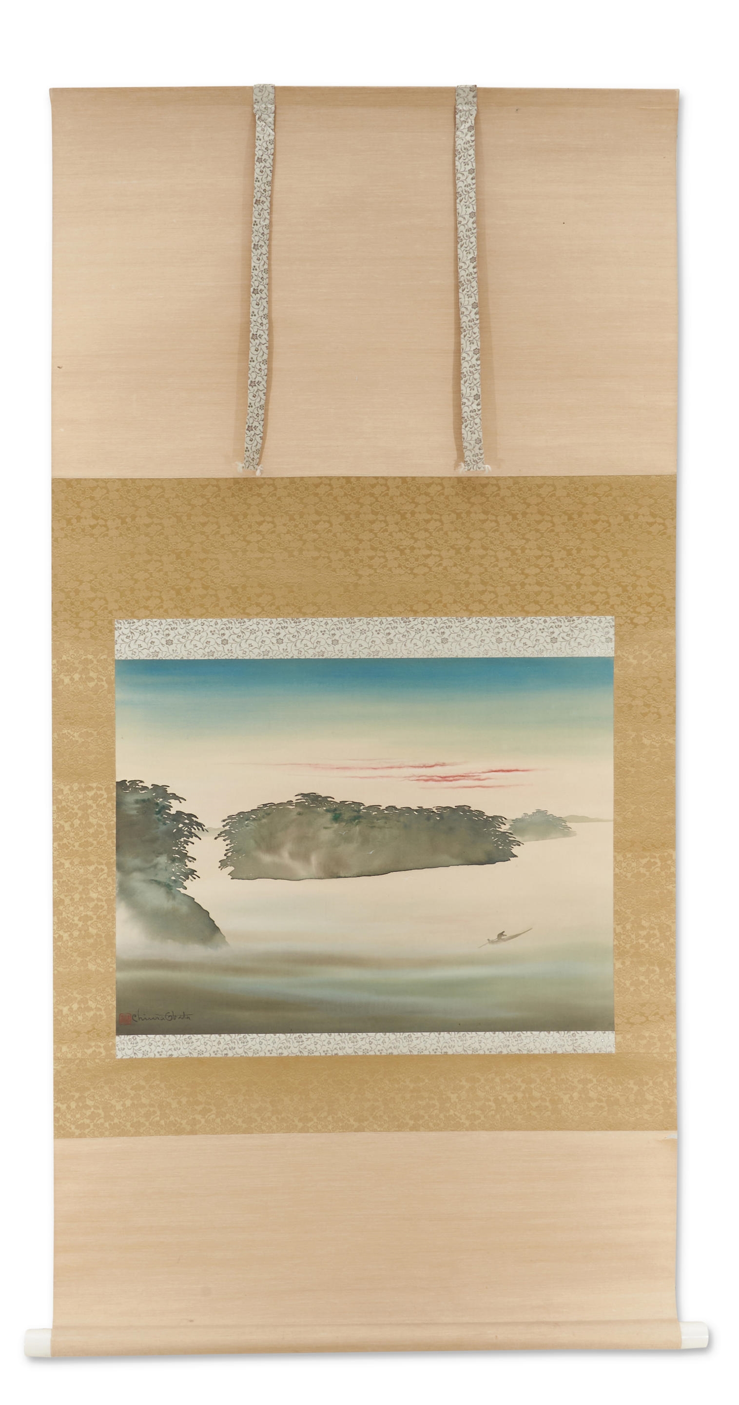 Chiura Obata | Hanging Scroll Painting Depicting Islets in a Foggy Sea ...