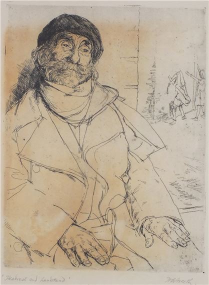 Hubert Andrew Freeth | Portrait of a seated man with children ...