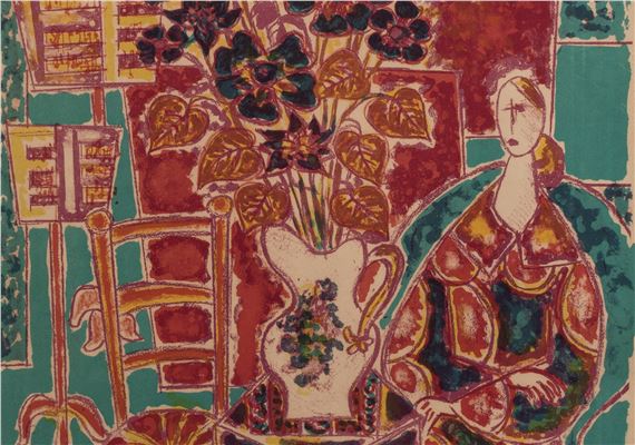 Gabriel Zendel | Femme au Bouquet (1972) | MutualArt