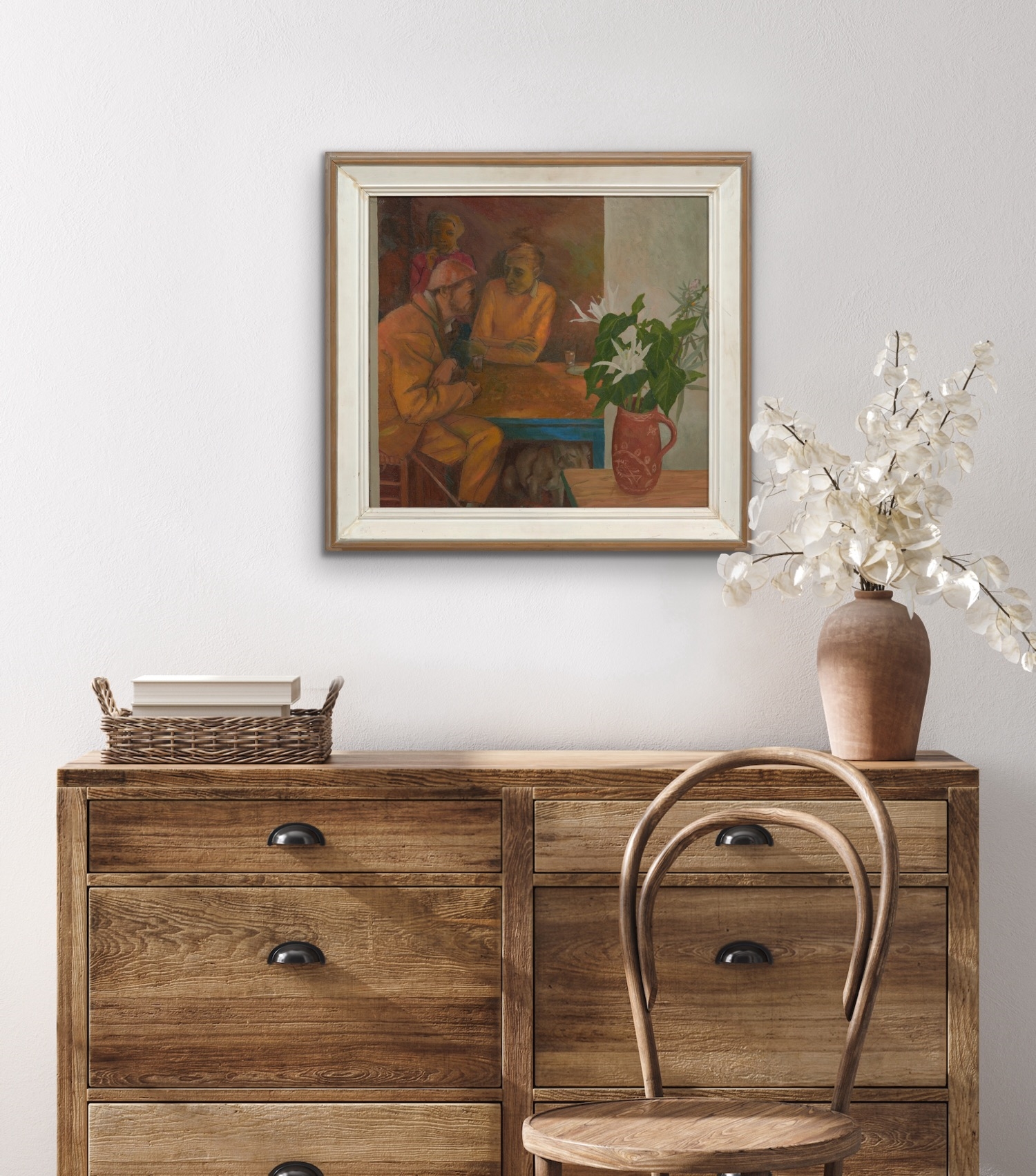 Brian Dunlop | Seated Figures in a Cafe | MutualArt