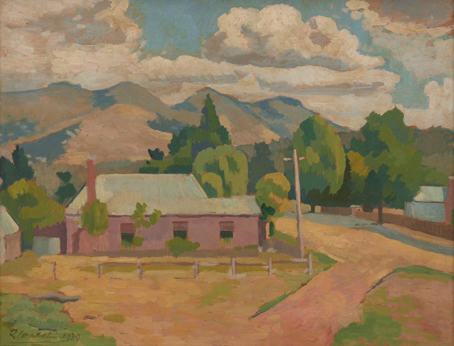 Roland Wakelin | House At The Foothills Of The Mountains (1939) | MutualArt