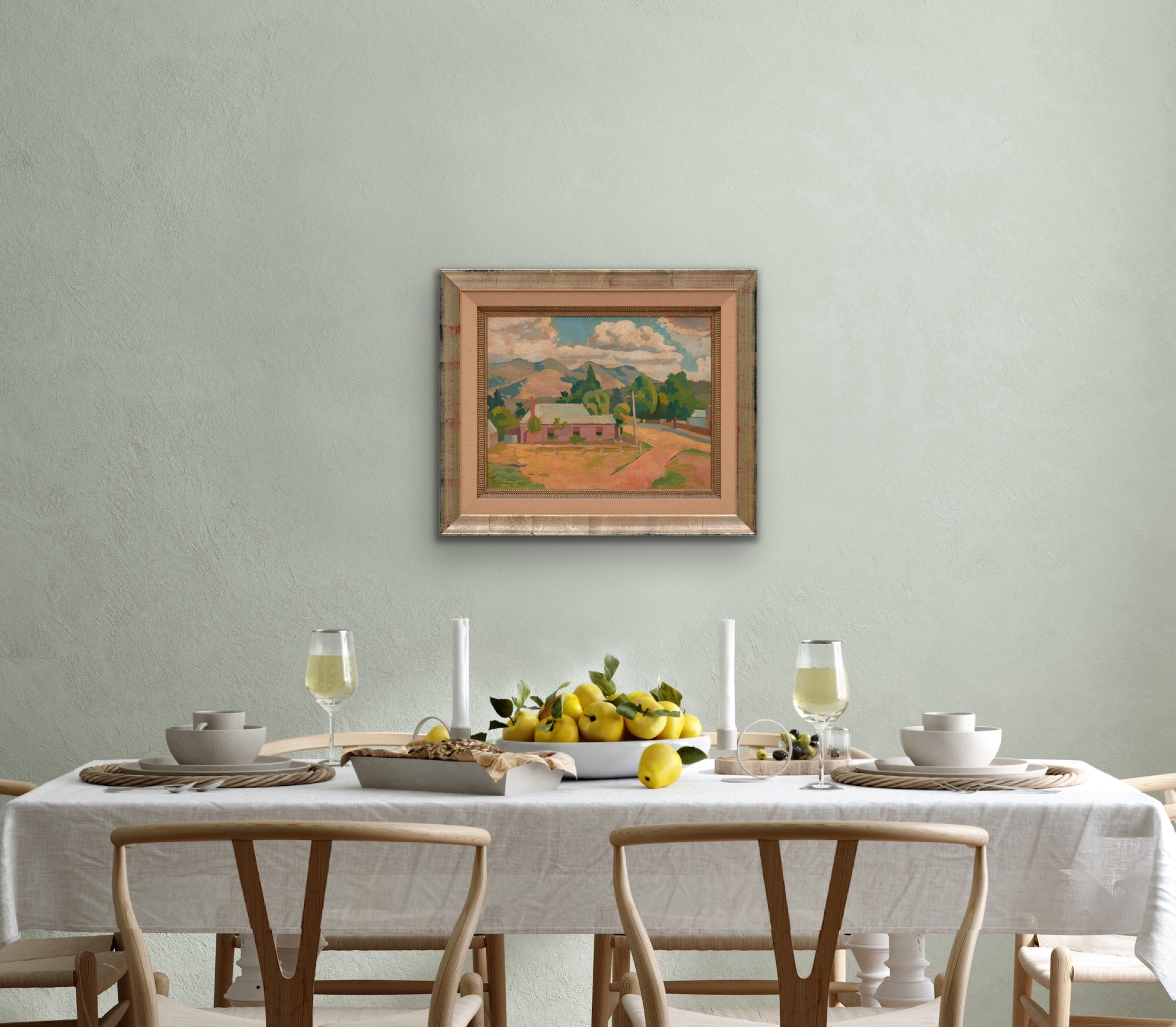 Roland Wakelin | House At The Foothills Of The Mountains (1939) | MutualArt