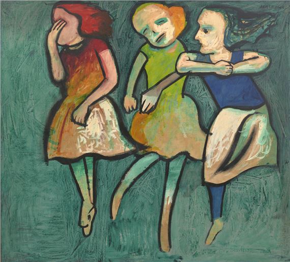 Charles Blackman | Three Figures | MutualArt