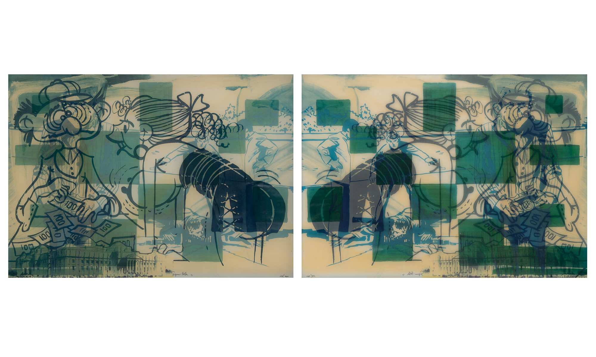 Sigmar Polke | LEAVE THE LAB AND ENTER THE OFFICE (1991) | MutualArt