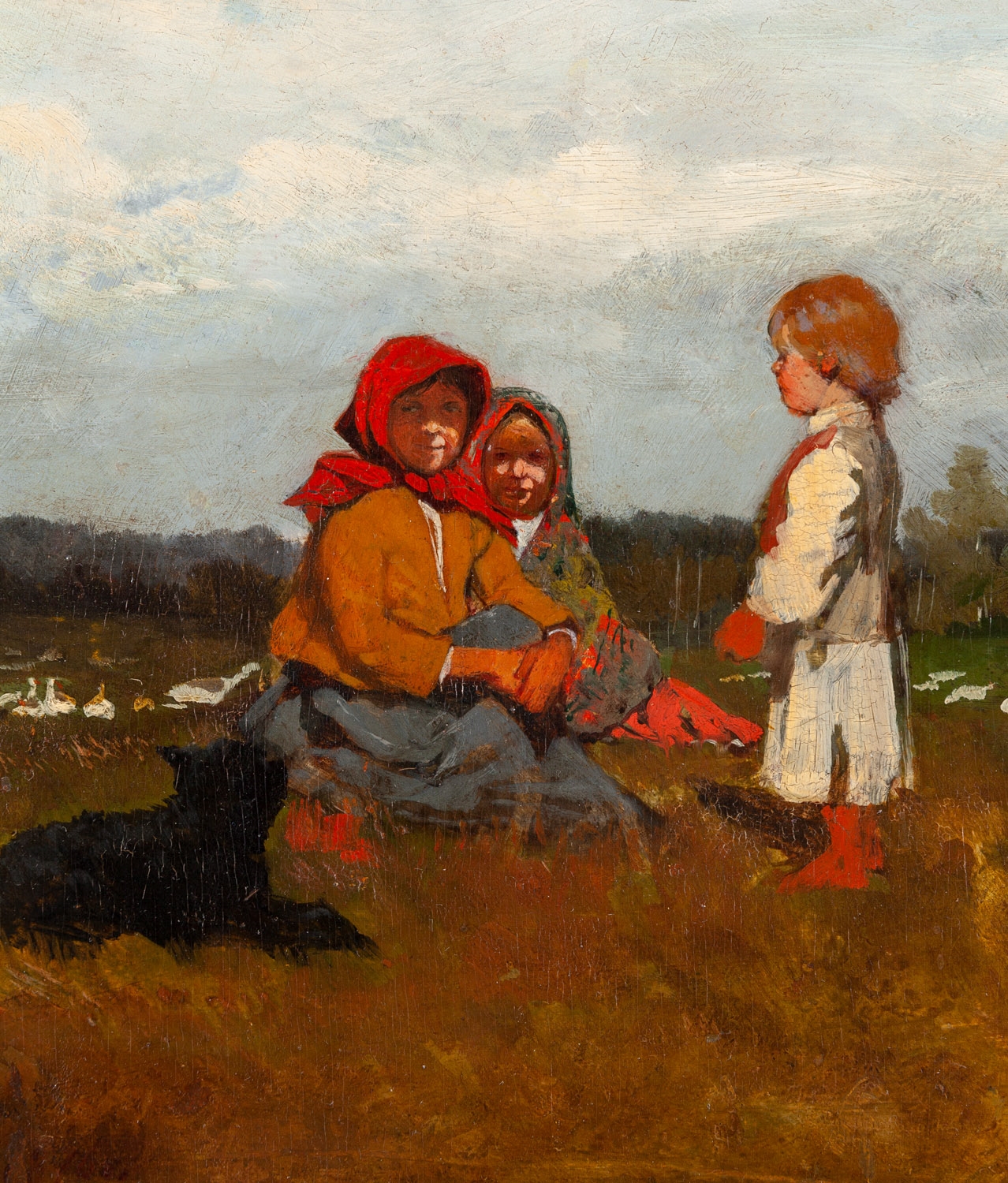 Antoni Piotrowski | Little shepherds (1876) | MutualArt