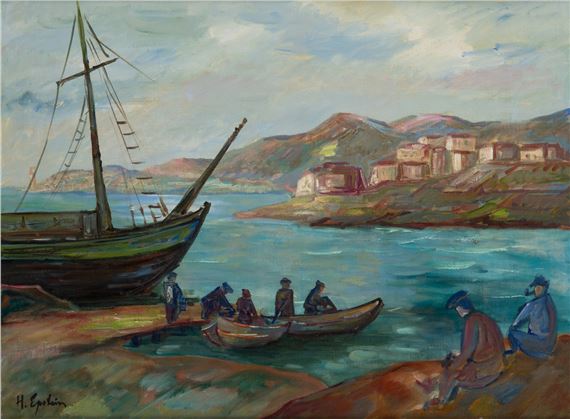 Henri Epstein | Return of the fishermen (Circa 1927) | MutualArt
