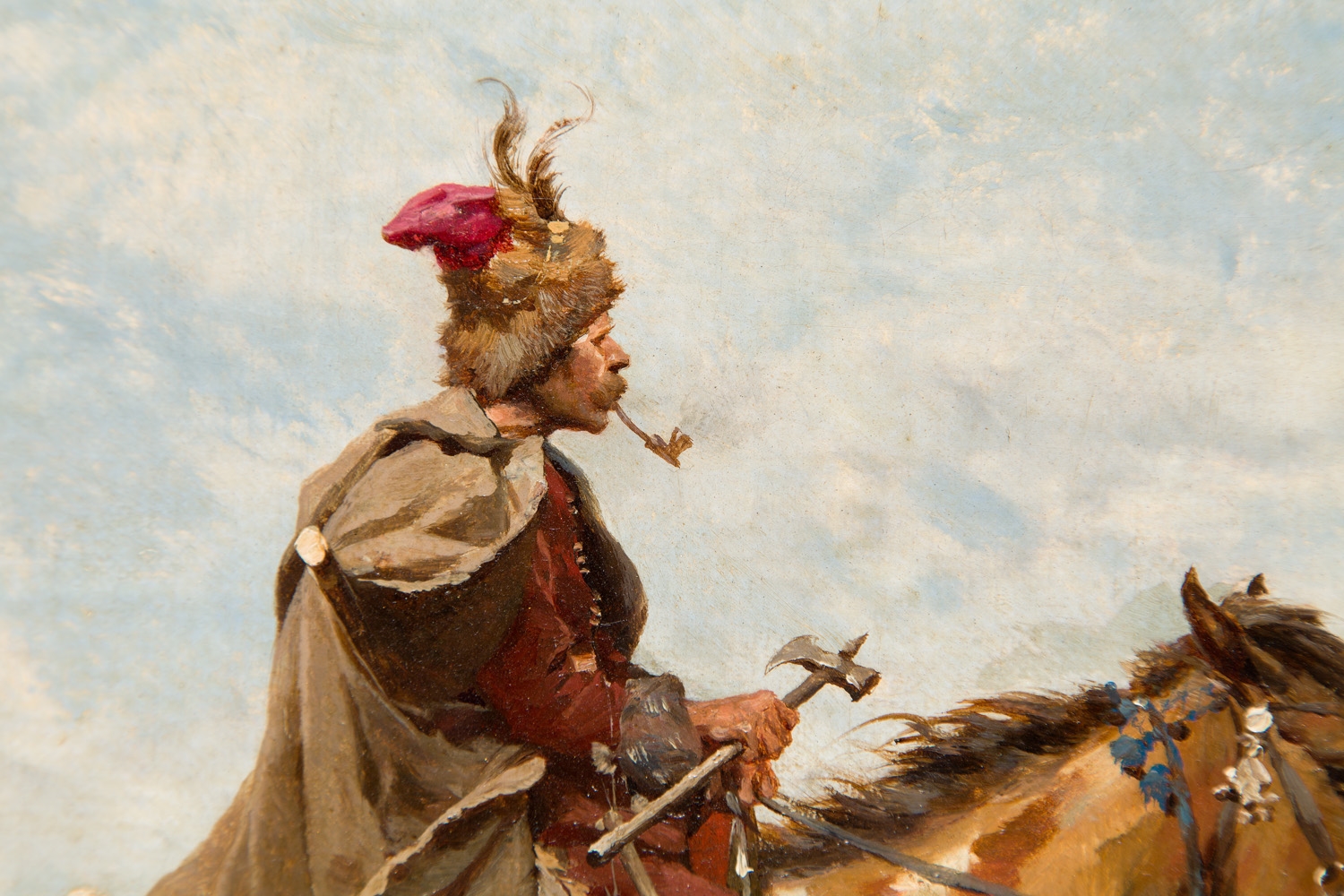 Józef Brandt | Cossack on a horse (1883) | MutualArt