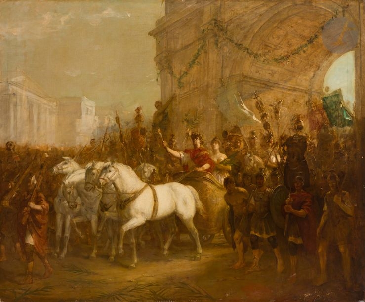 Gustave Surand | Harvest festival given by Messalina; The arenas under ...