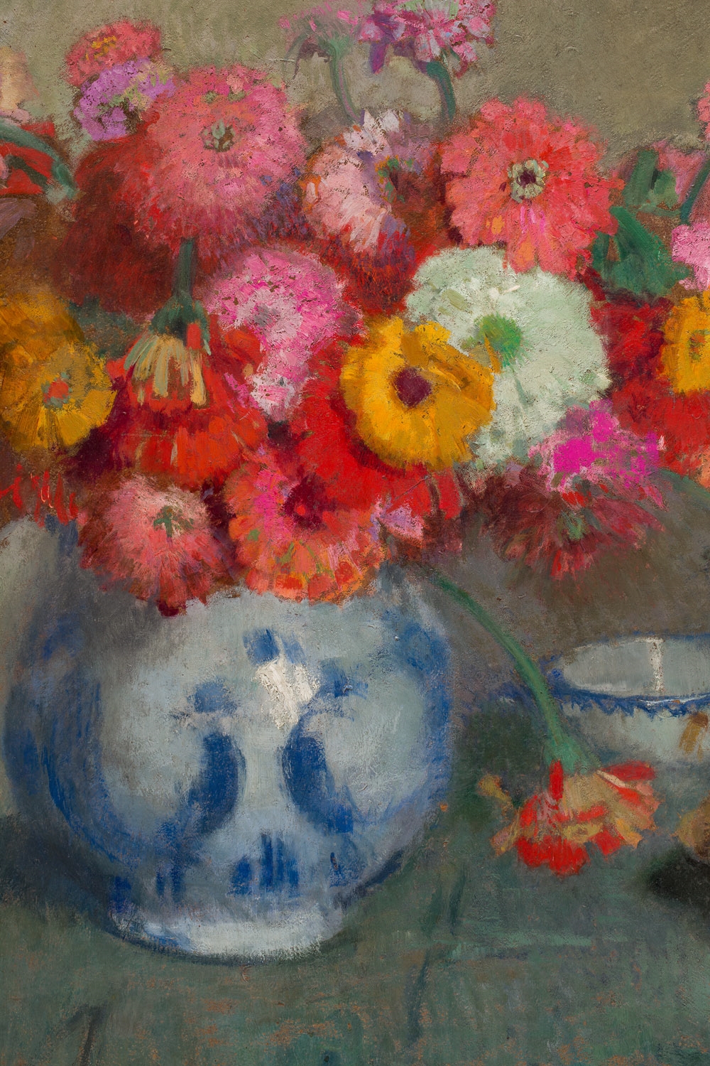 Alfons Karpiński | Still life with zinnias | MutualArt