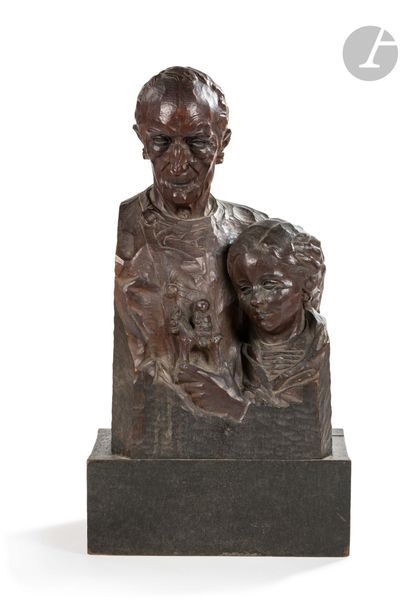 Santiago Rodriguez Bonome | A grandfather and his granddaughter | MutualArt