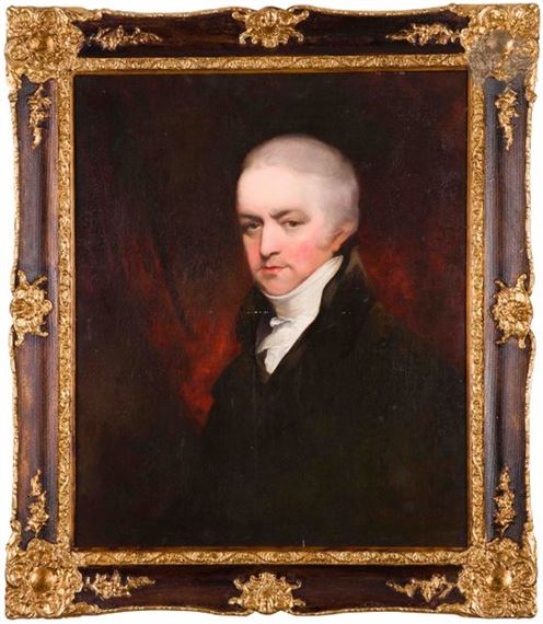 John Hoppner | Portrait of a man in three-quarter view in front of a ...