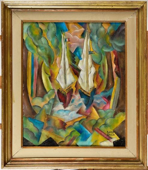 Patrick Leroy | Composition cubiste aux voiliers | MutualArt