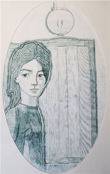 Reginald Gray | GIRL AT SCREEN (1961) | MutualArt