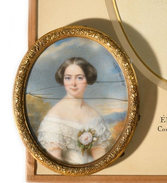 François Meuret | Portrait of Elisabeth de Mac Mahon in bust on a ...