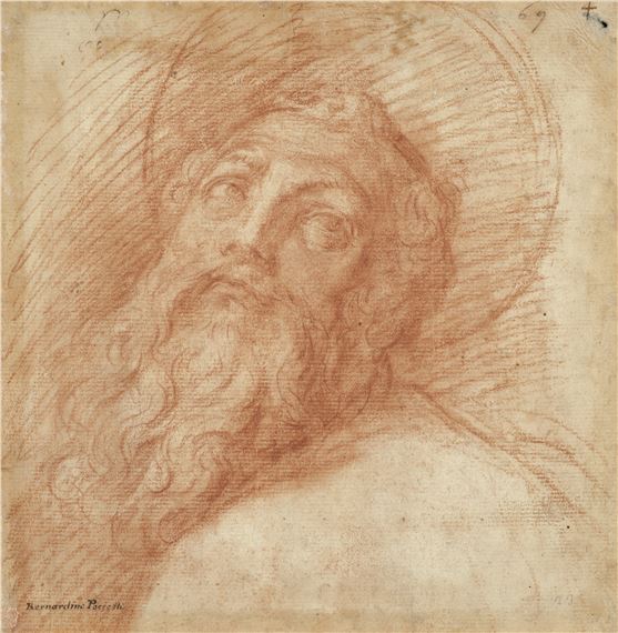 Bernardino Poccetti | Tête d’apôtre (recto) ; Esquisse architecturée ...