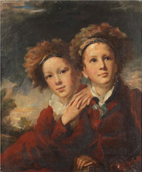 George Watson | Portrait of two boys, both three-quarter-length, seated ...