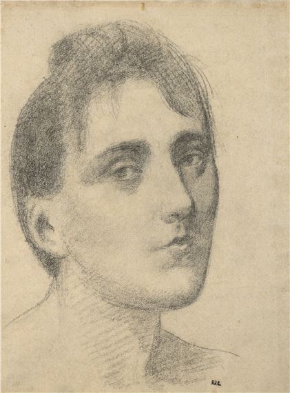 Pierre Puvis de Chavannes | Tête de jeune femme: portrait présumé de ...