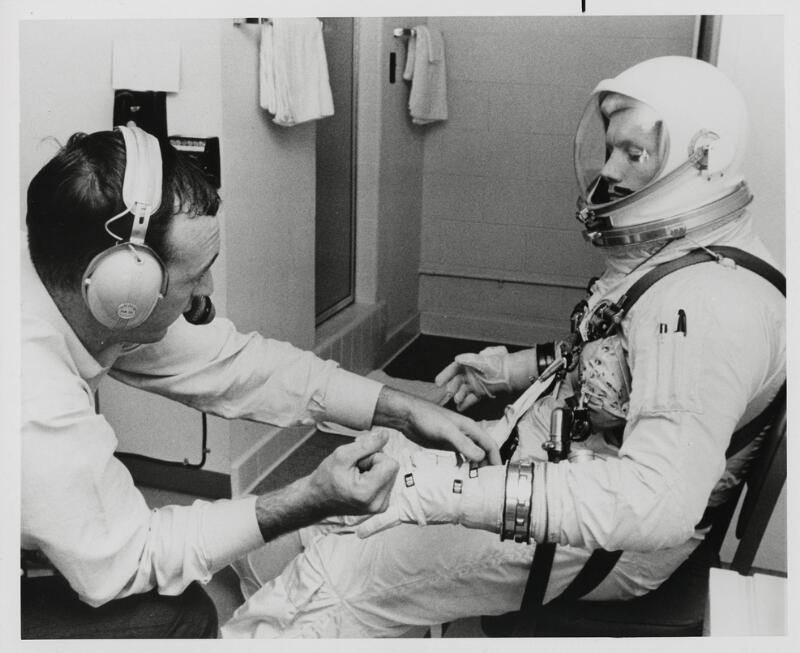 NASA | Gemini VIII] Neil Armstrong preparing for his first space ...