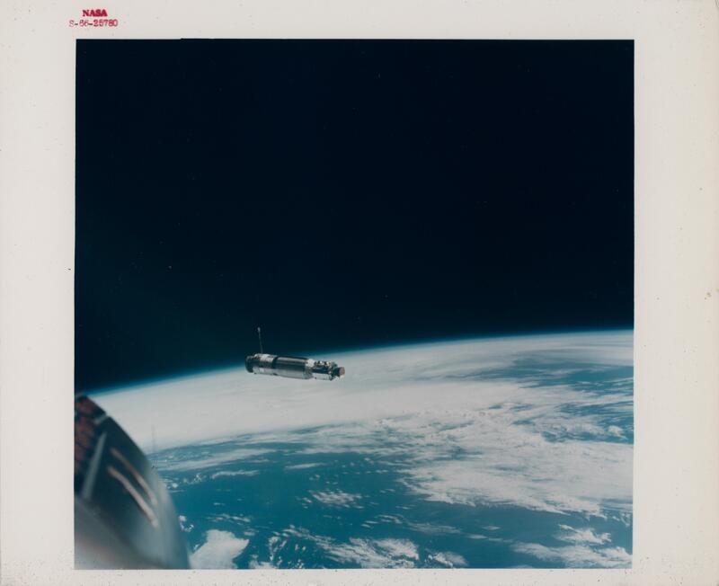 NASA | Gemini VIII] First photograph of an unmanned satellite in space ...