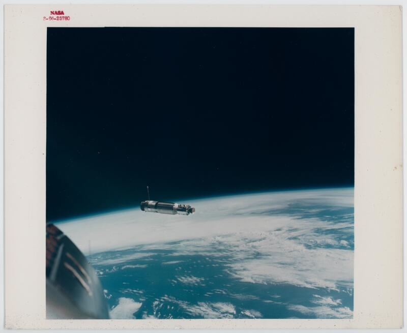 NASA | Gemini VIII] First photograph of an unmanned satellite in space ...