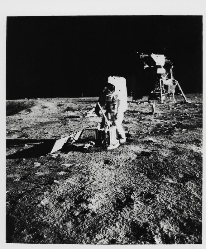 NASA | Apollo 11] Buzz Aldrin posing for a “tourist” photograph at the ...