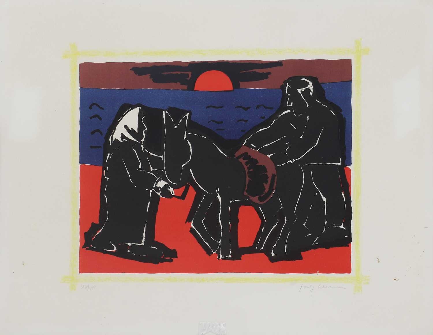 Josef Herman | The Red Sun', (1911) | MutualArt