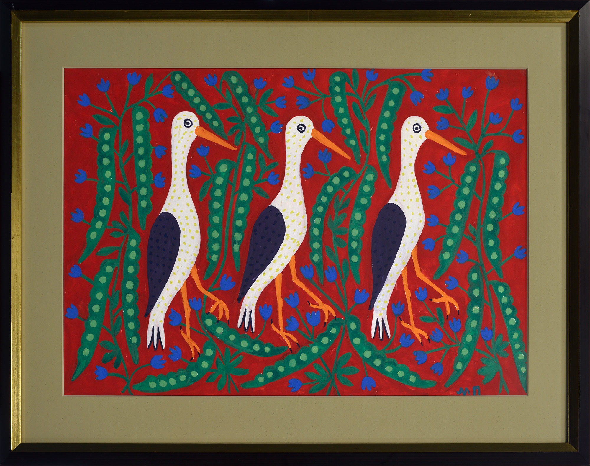 Maria Prymachenko | Three storks walk across Ukraine..., 1992 (1992 ...