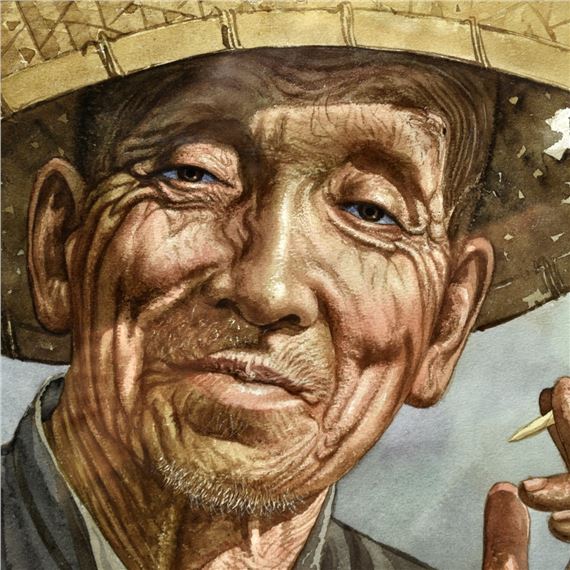 Kam Cheong Ling | Man Smoking | MutualArt