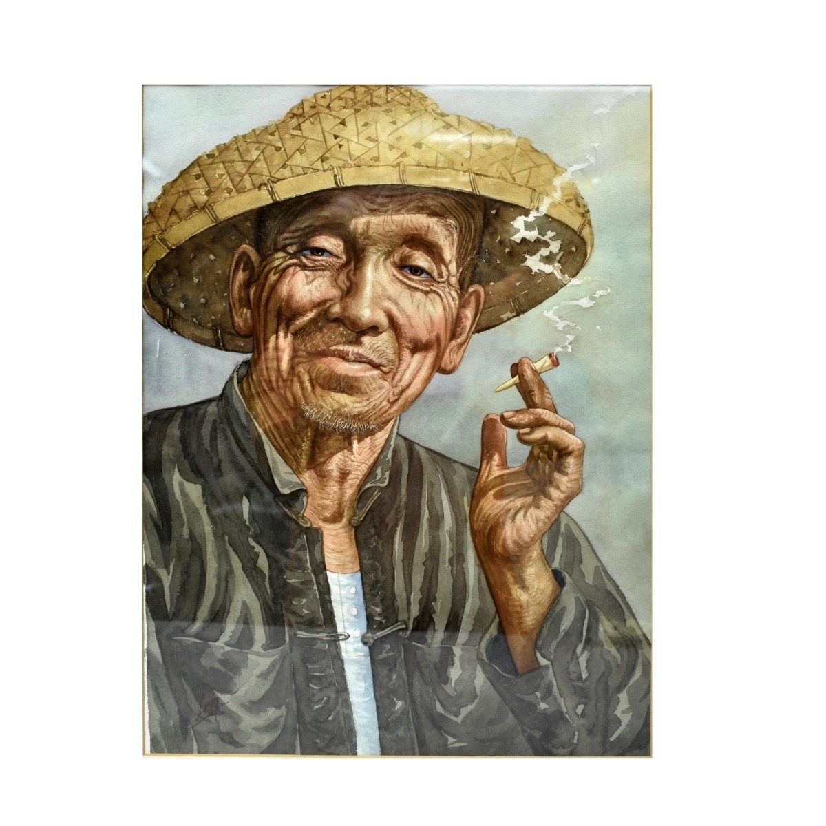 Kam Cheong Ling | Man Smoking | MutualArt