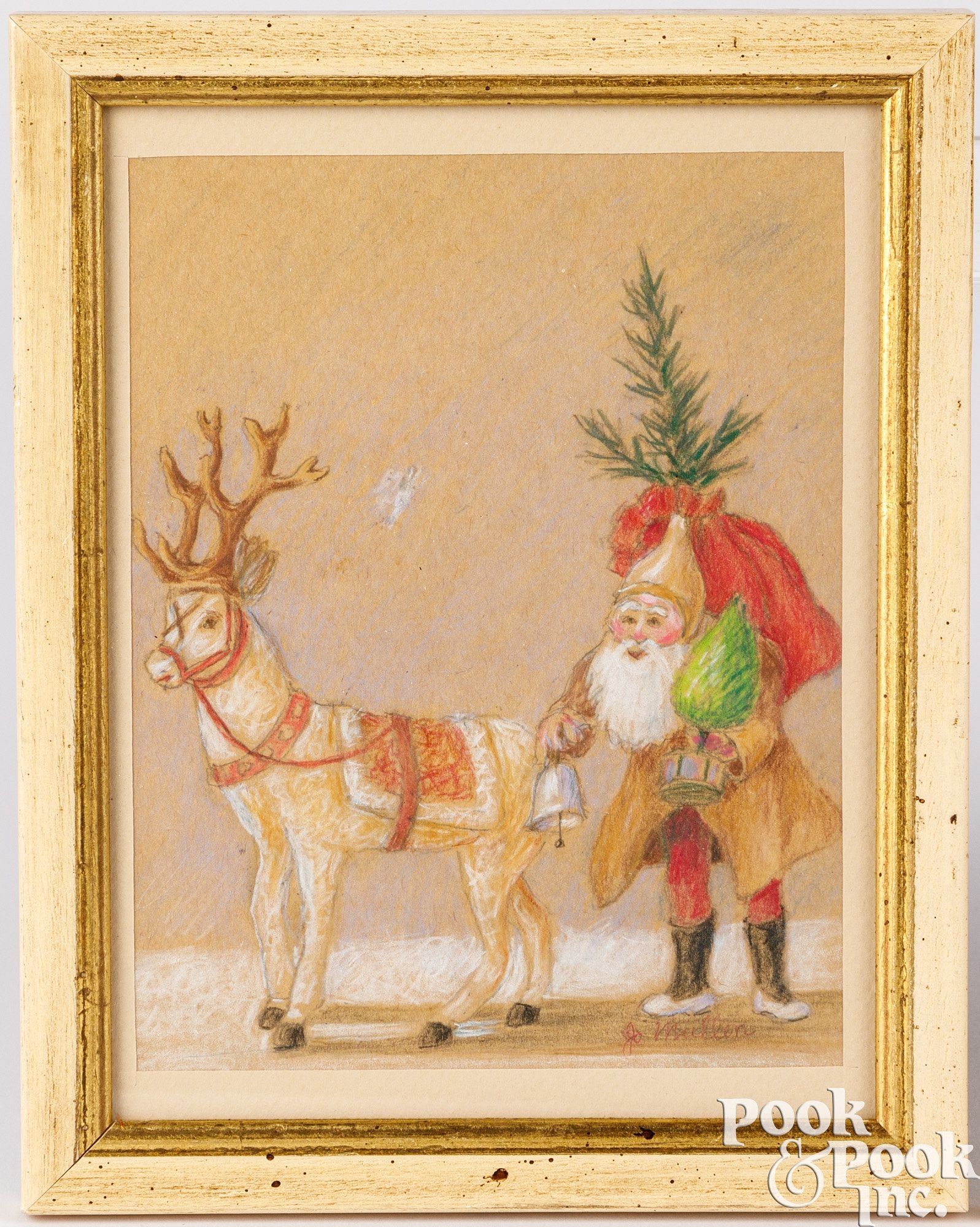 Jo Mullen | Three small pastels of Santa Claus | MutualArt