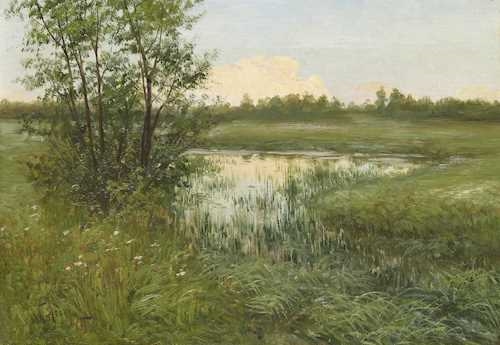 Isaak Levitan | Landscape with pond | MutualArt