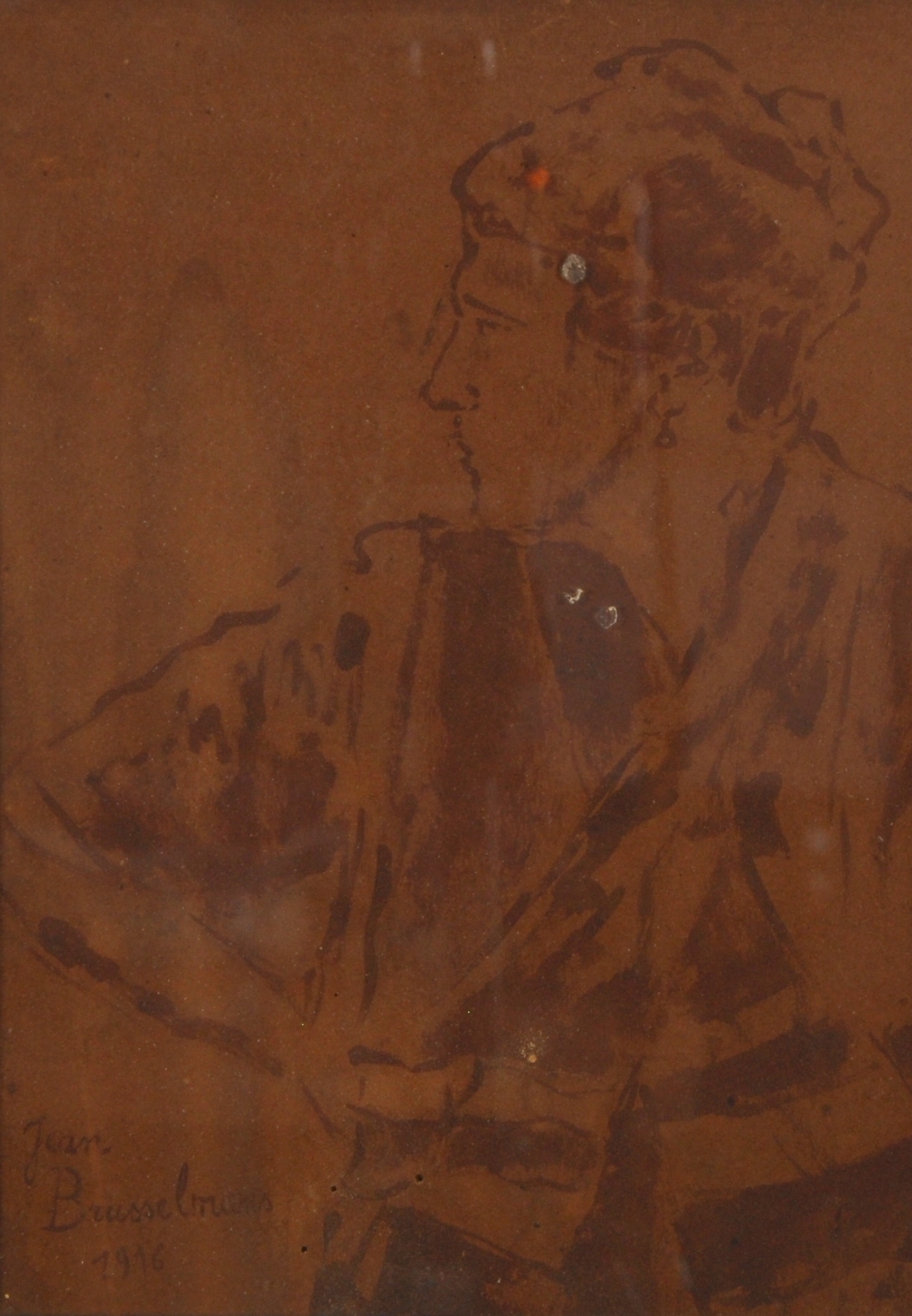 Jean Brusselmans | A bust of a young woman (1916) | MutualArt