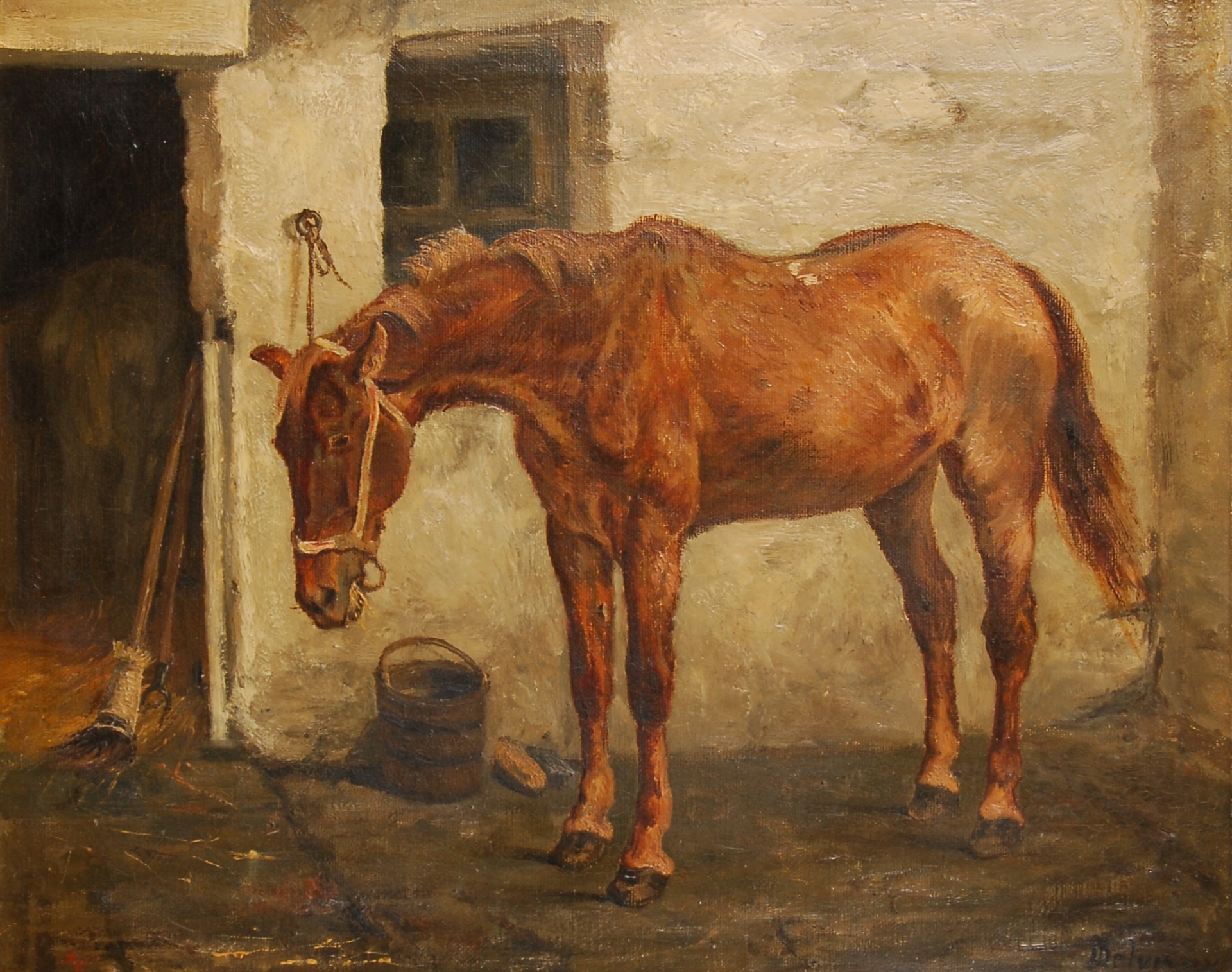 Jean Delvin | A horse (1891) | MutualArt