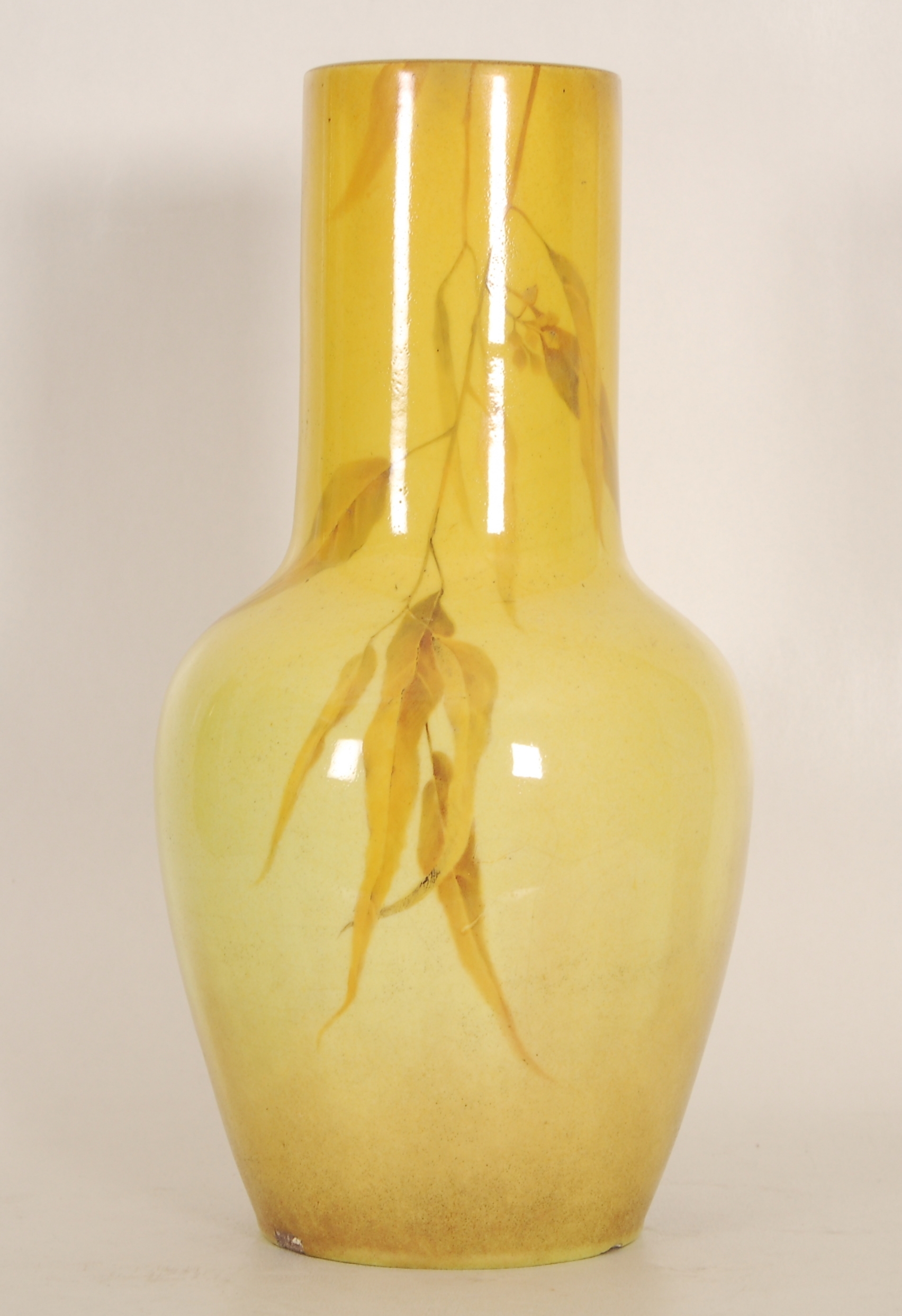 Clément Massier | A yellow-enameled vase | MutualArt