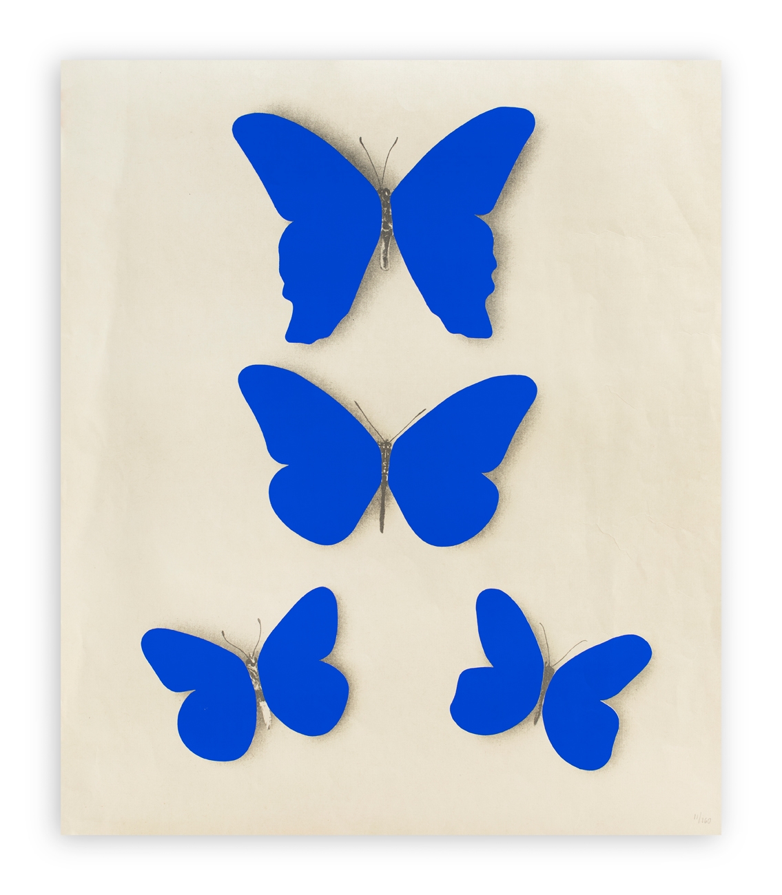Jiří Kolář | 4 papillons bleus (1968) | MutualArt