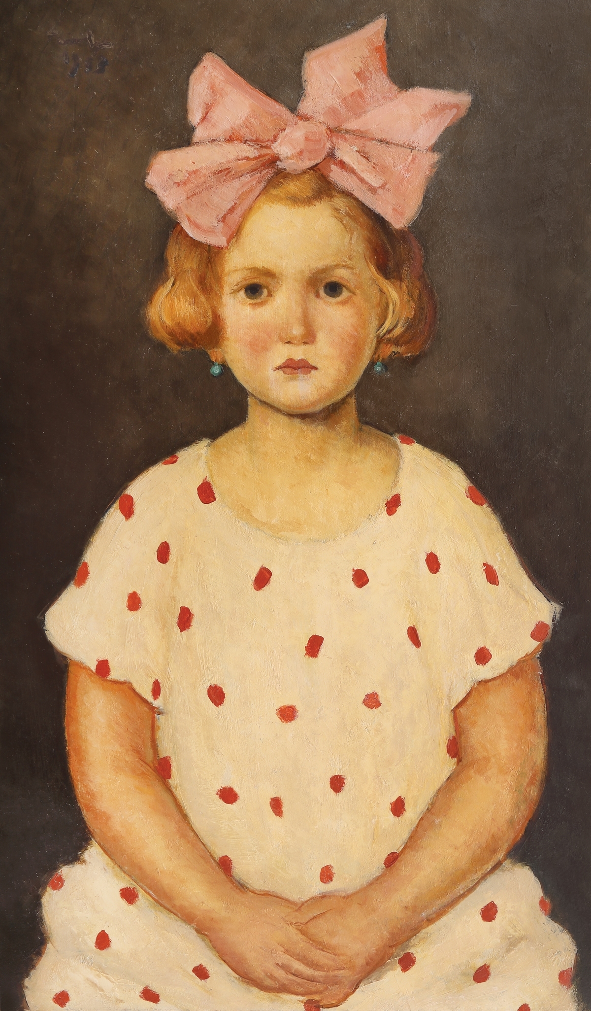 Nicolae Tonitza | Fetița cu fundiță roz (1933) | MutualArt