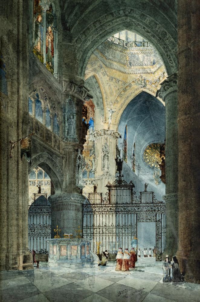 Pilford Fletcher Watson | Interior View of Burgos Cathedral (1894 ...