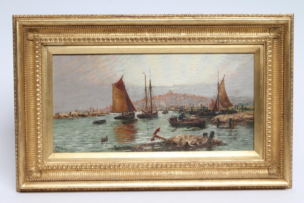 Sidney Pike | Harbour Scene with Fishing Boats | MutualArt