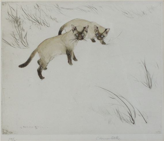 George Vernon Stokes | Siamese Cats | MutualArt