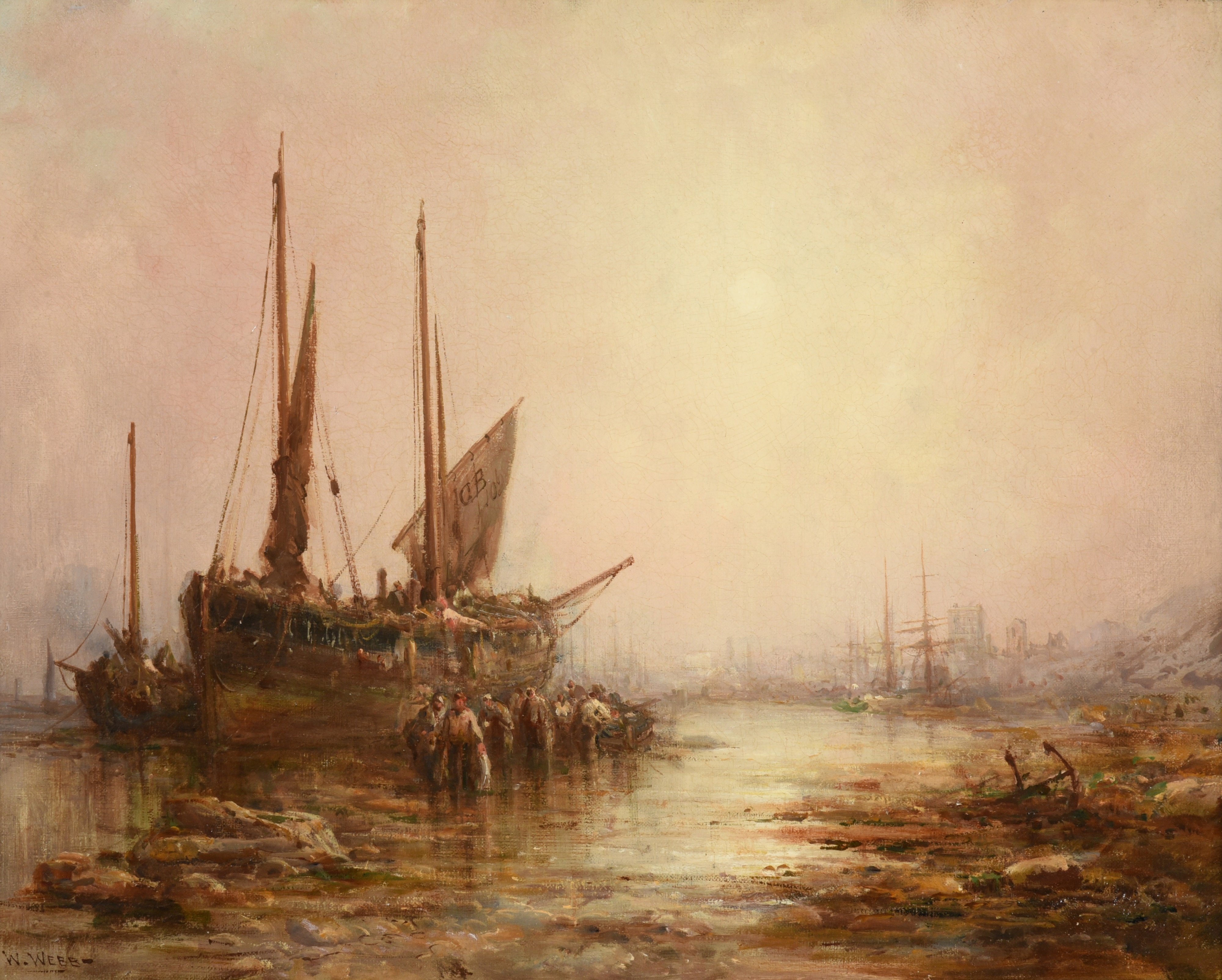 William Edward Webb | Unloading the Oban fish boats | MutualArt