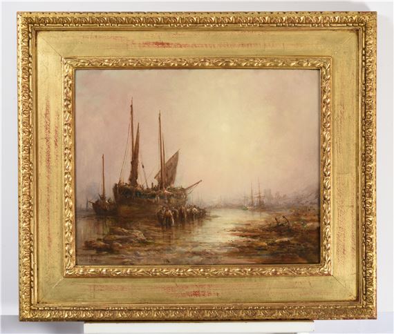 William Edward Webb | Unloading the Oban fish boats | MutualArt