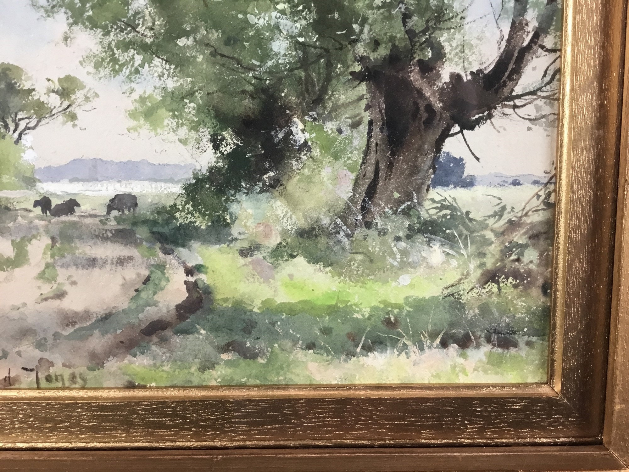 Reginald Jones | Landscape with cattle | MutualArt