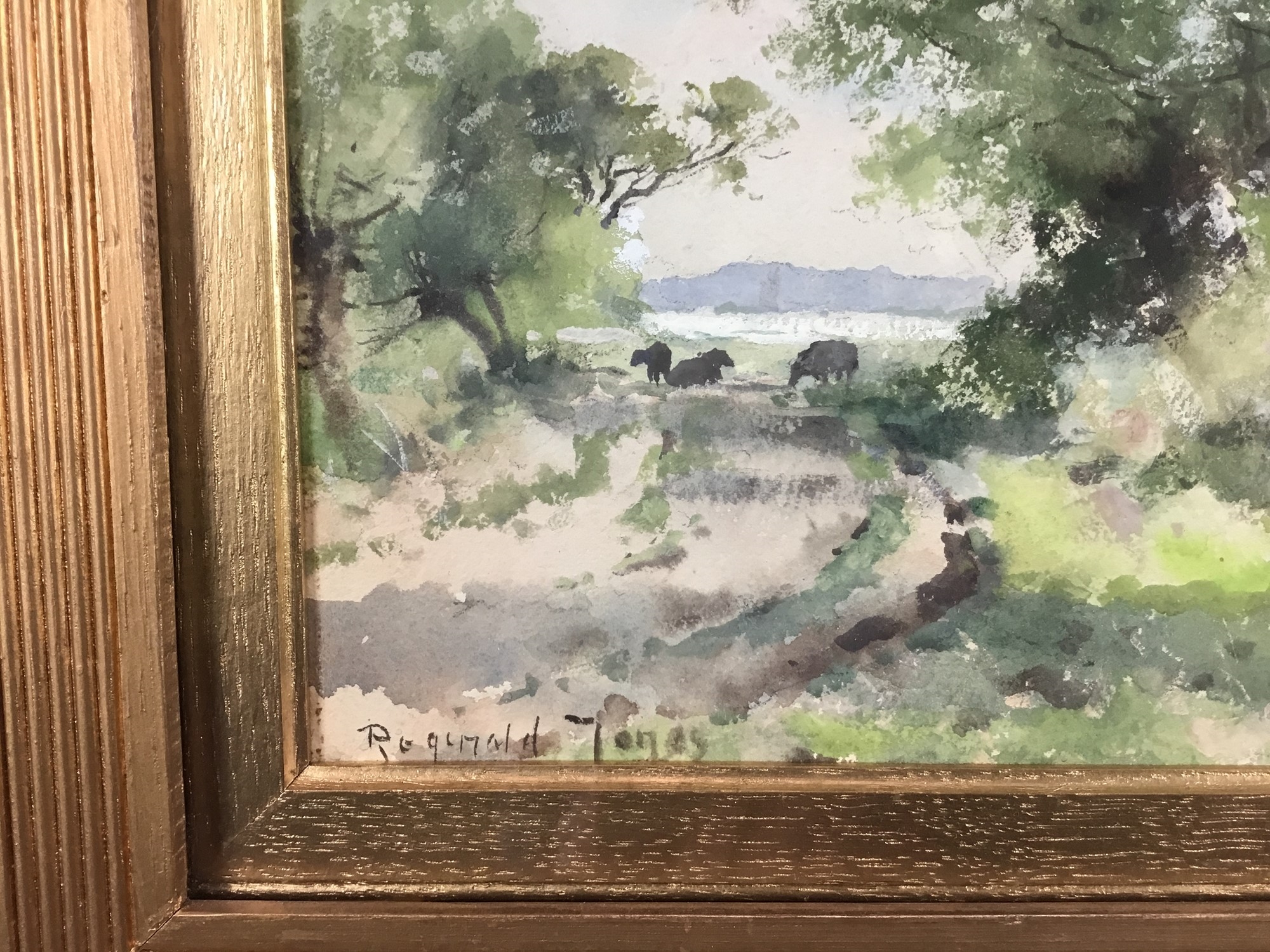 Reginald Jones | Landscape with cattle | MutualArt
