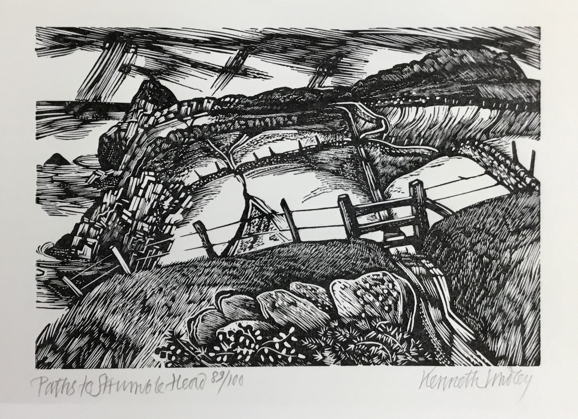 Kenneth Arthur Lindley | “Paths To Strumble Head”, landscape of ...
